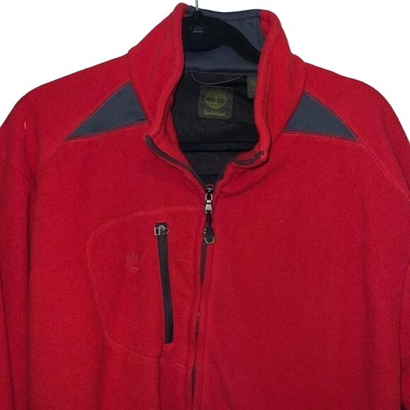Timberland | Jackets & Coats | Timberland Mens Red Fleece Zip Jacket ...